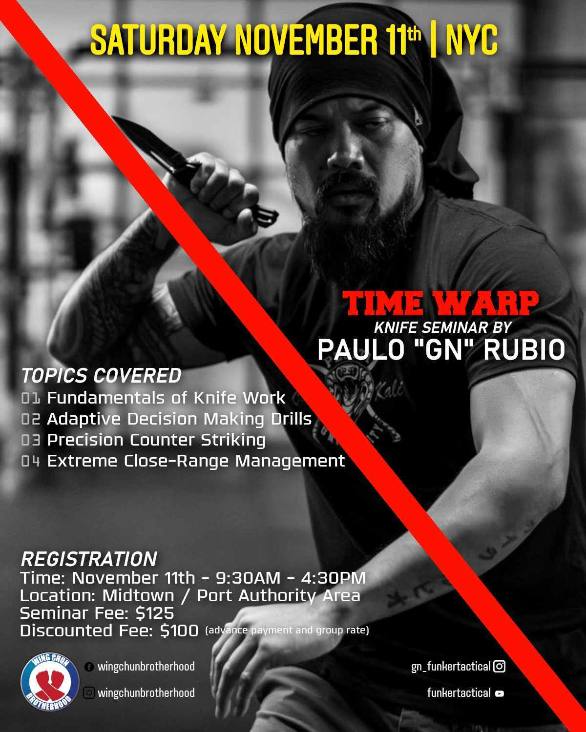 Paulo "GN" Rubio's TIME WARP 2023 - NYC Seminar - Nov 11th - Wing Chun ...